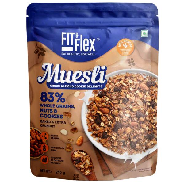 Fit & Flex Muesli Choco Almond cookie Delight Cereal 210G - JioMart