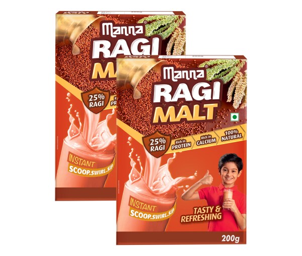 Manna Ragi Malt Drink Mix 200g (Pack of 2) - JioMart