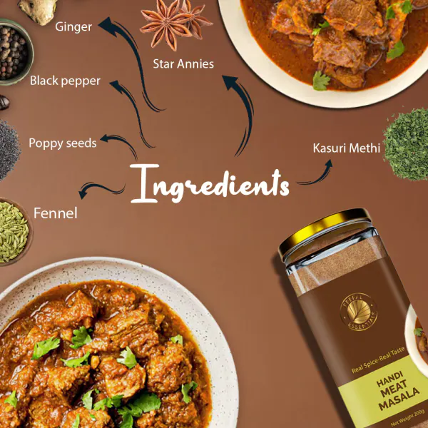 Peepal Essentials Handi Meat Masala, Powdered Spice (Pack of 1) - JioMart