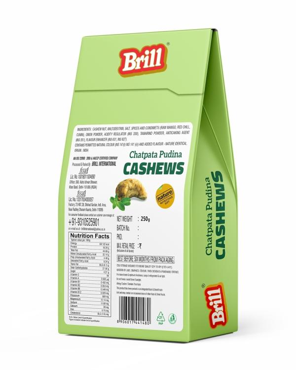 Brill Roasted Masala & Pudina Cashews Combo (250g x 2pkts) 500g - JioMart