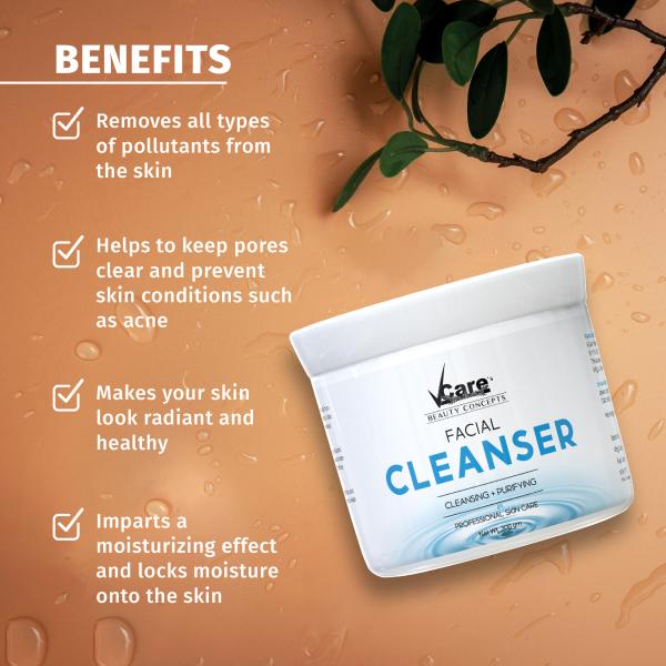 VCare Beauty Concepts Facial Cleanser For Men and Women All Purpose ...