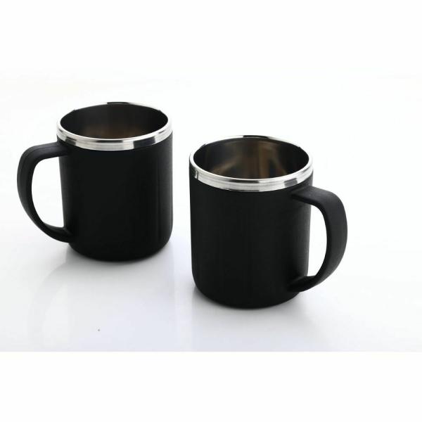 GANESH Happy Time Coffee,Tea Mug Plastic with Insulated Steel Inner Cup ...