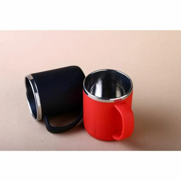 GANESH Happy Time Coffee,Tea Mug Plastic with Insulated Steel Inner Cup ...