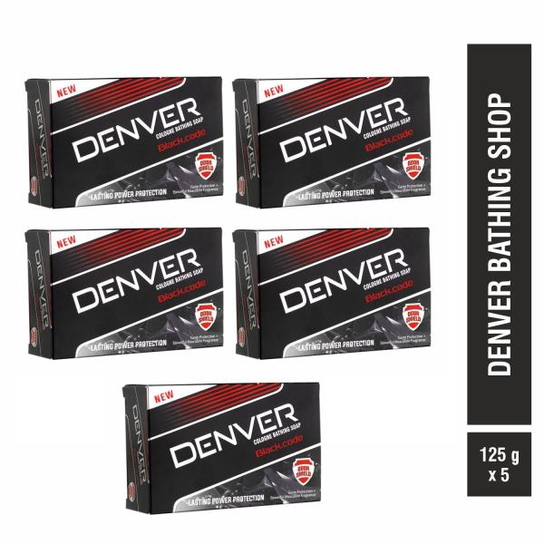 DENVER Black Code Cologne Bathing Soap With Germ Protection & Powerful ...