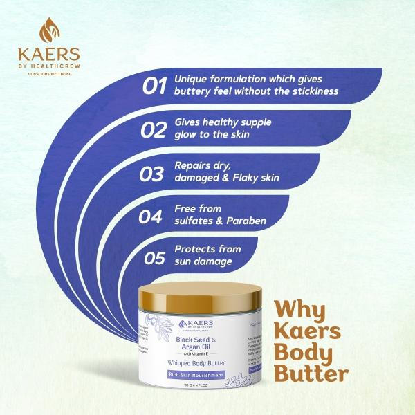 Kaers Whipped Body Butter | Black Seed (Kalonji) & Argan Oil with ...