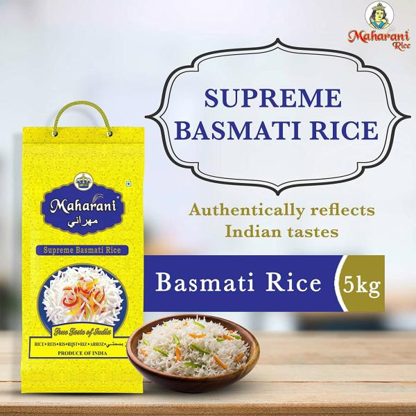 Maharani Naturally Aged Grain Supreme Basmati Rice 5 Kg - JioMart