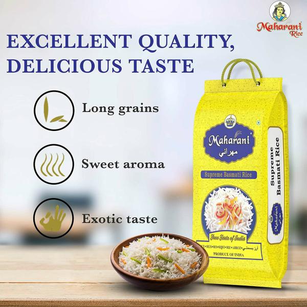 Maharani Naturally Aged Grain Supreme Basmati Rice 5 Kg - JioMart