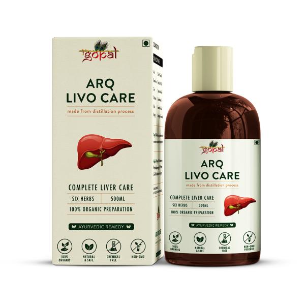 Gopal Arq Livo Care | Liver Detox Ayurvedic Syrup 500ml (Pack of 3) - JioMart