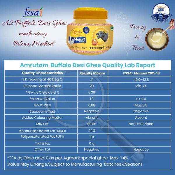 Mukhia Amrutam A2 Desi Buffalo Ghee Made with cultured curd Bilona ...