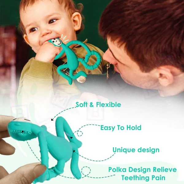 Bembika Green Silicone Baby Teether Toys Monkey Shape For Kids - JioMart