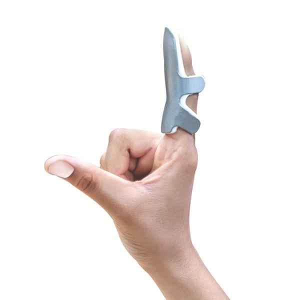 Accusure Grey White Frog Finger Splint Foam Lined Malleable Metallic ...
