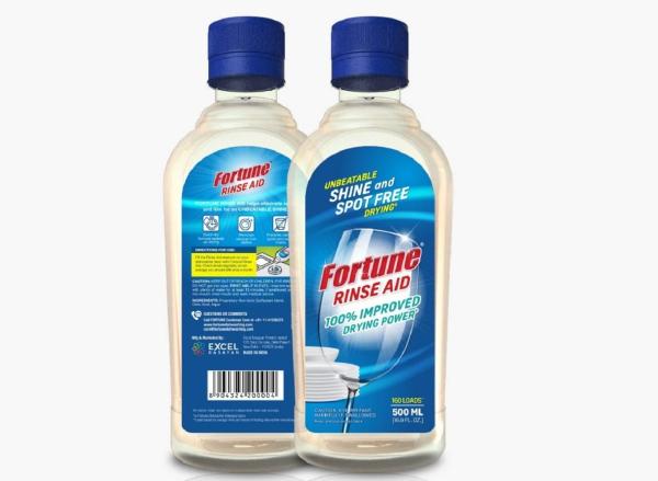 Fortune Dishwasher Detergent Rinse Aid 500 ml liquid (2 Units X 500 ml ...