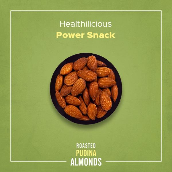 Renaush Roasted Pudina Almonds, Badam/ Roasted Nuts- 150gm - JioMart