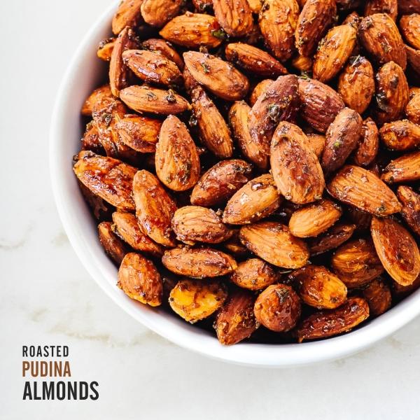 Renaush Roasted Pudina Almonds, Badam/ Roasted Nuts- 150gm - JioMart