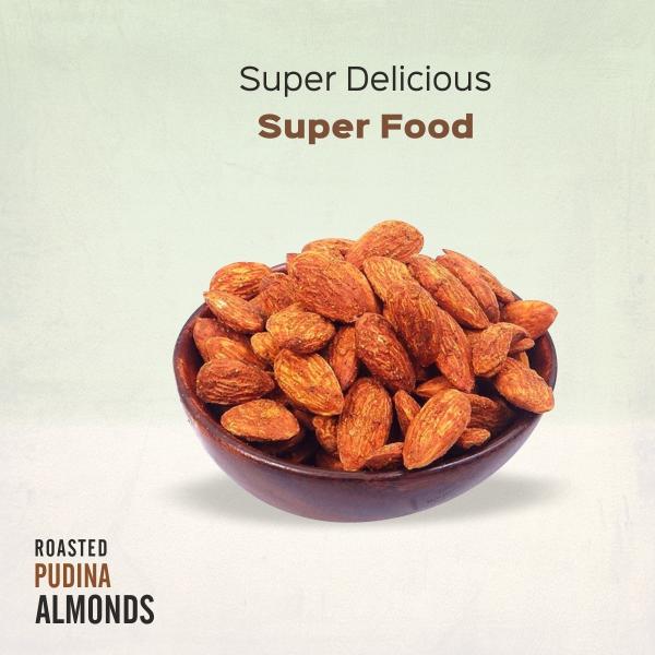 Renaush Roasted Pudina Almonds, Badam/ Roasted Nuts- 150gm - JioMart