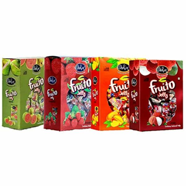 Oshon Jelly Natural Fruit Flavor Strawberry Guava Mango And Lychee 400 ...