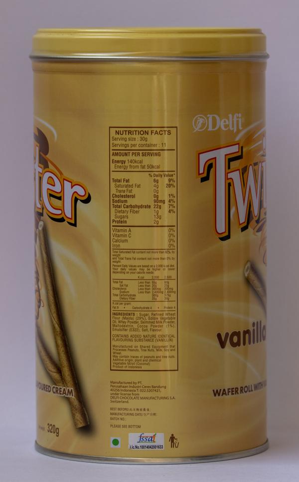 Delfi Twister Vanilla Wafer Rolls with Cream 320 Gm - JioMart