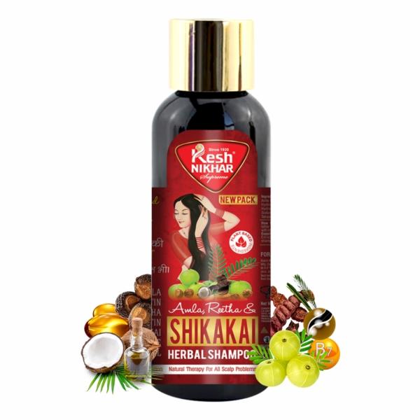 Kesh Nikhar Amla Reetha Shikakai Shampoo 500Ml With Organic French ...