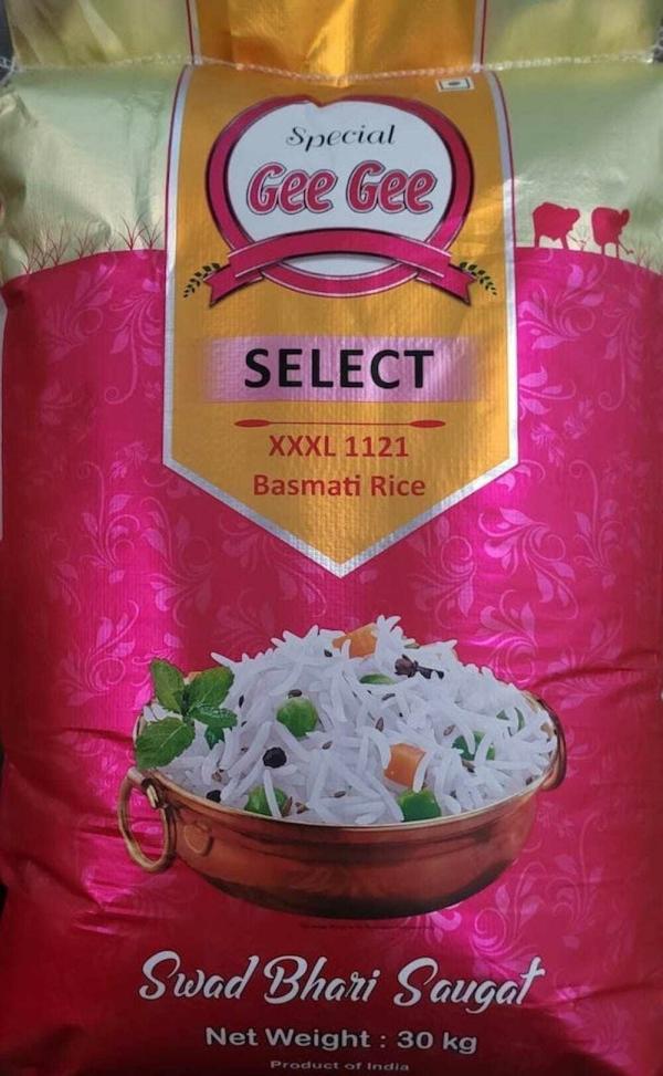 SPECIAL GEE GEE SELECT 1121 BASMATI RICE 30 KG - JioMart