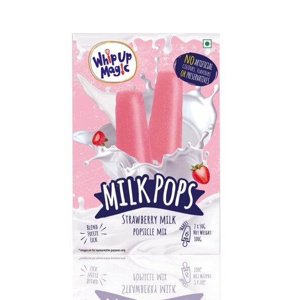 Whip Up Magic Milk pops DIY Strawberry Milk Popsicle Mix - 100g [Made ...