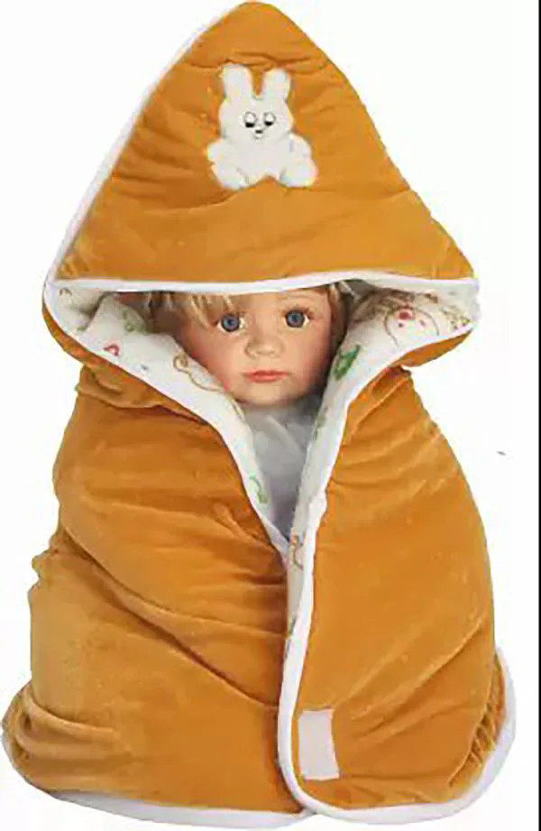 My New Born Cartoon Single Hooded Baby Blanket for AC Room (Polyester ...