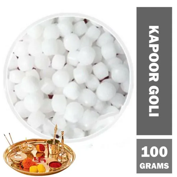 Shudh Online Pure Camphor Tablets, Kapoor Goli (100g), Karpooram ...