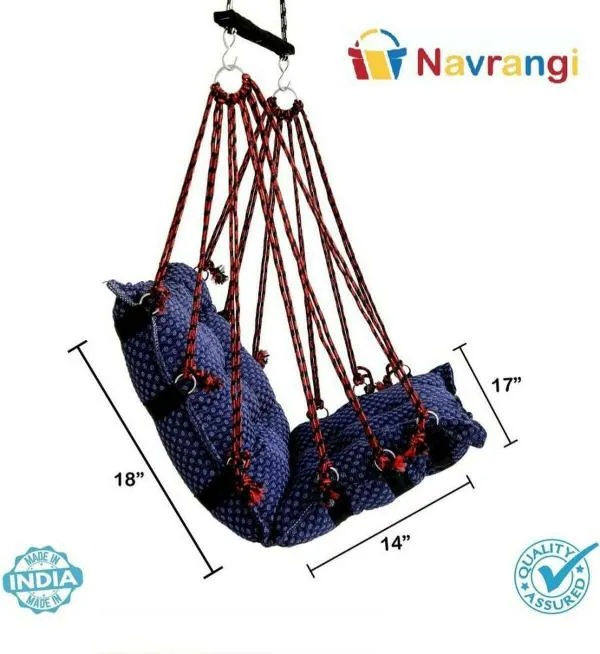 NAVRANGI Lightweight Blue Hammock Swing 43 x 45 cm - JioMart