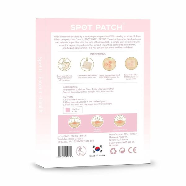 Spot Patch Free-Cut Acne Pimple Patch Sheet Hydrocolloid For Blemish ...