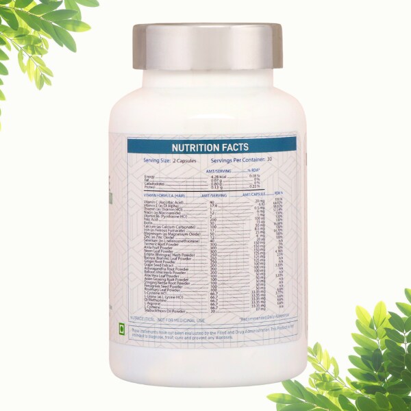 DHI Hair Repair Vitamin Supplements with Plant Based, Biotin Enrich ...