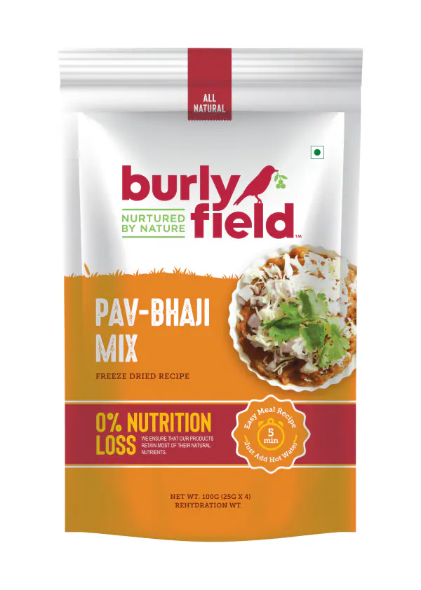 BURLY FIELD 100% Natural Pav Bhaji Ready Mix |Ready to Cook Veg Pav ...
