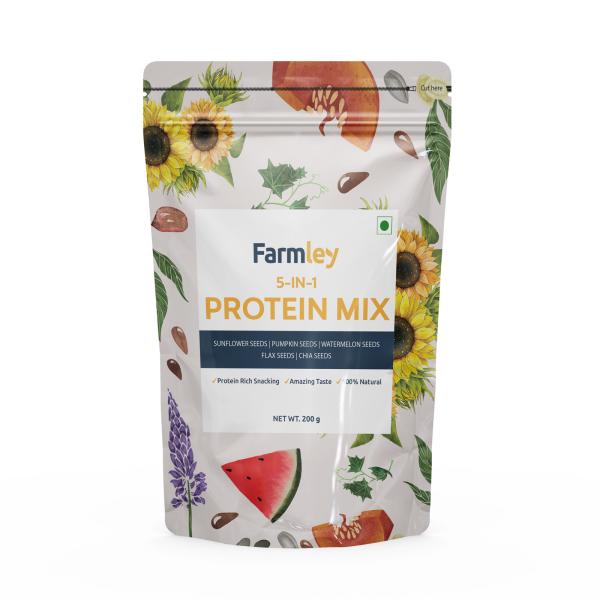 Farmley 5-In-1 Seed Mix - 200g Chia seeds ,Pumpkin seeds, Flax Seed ...