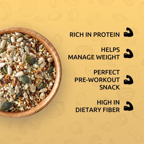 Farmley 5-in-1 Protein Rich Seed Mix Snack Jar 200 g - JioMart