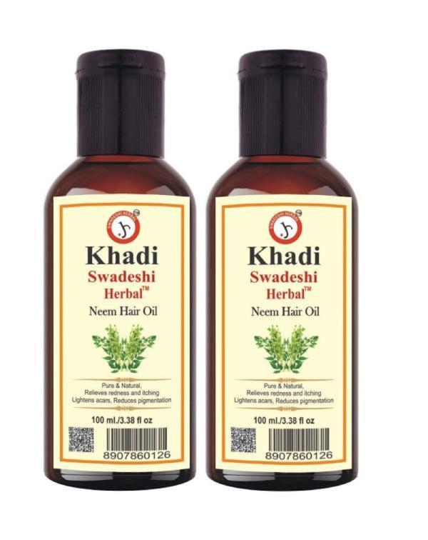 Khadi Herbal Pure Neem oil - (100 ML) Pack Of 2 - JioMart
