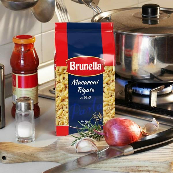 Brunella Macaroni Rigate Pasta, 500g, Pack of 3 - JioMart
