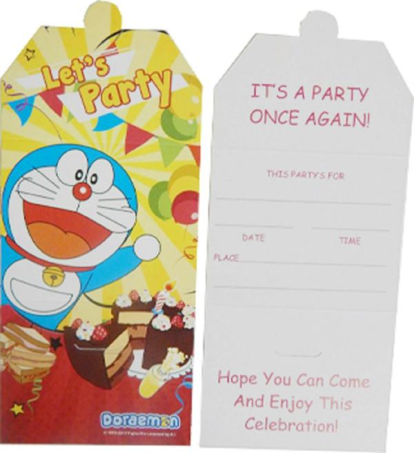 Theammypartyhouseparty Multicolor Invitation Card Cartoon Print ...