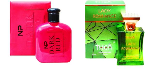 Aa Aromas Dark Red And Lady Romance Eau De Parfum For Men And Women, 75 Ml Each (Pack Of 2 ...
