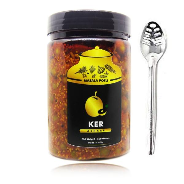 MASALA POTLI Homemade Rajasthani Ker Achar & Spoon - Grade 1 Mustard ...