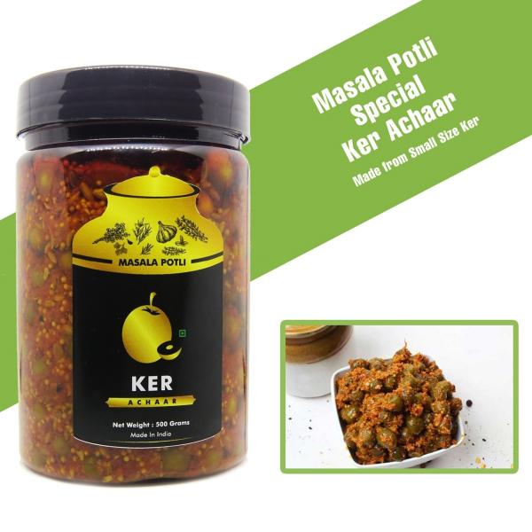 MASALA POTLI Homemade Rajasthani Ker Achar & Spoon - Grade 1 Mustard ...