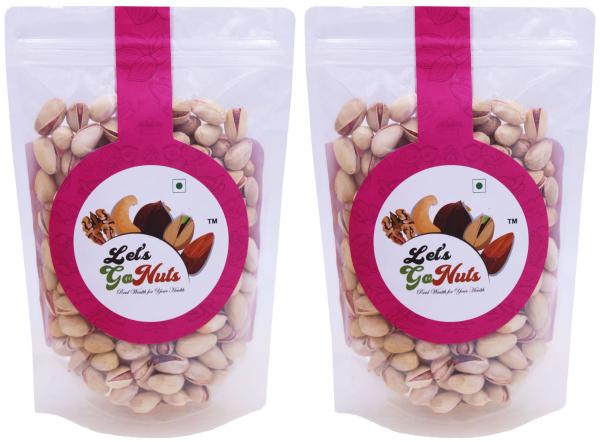Let's Gonuts Pistachios Roasted & Lightly Salted with Shell 250g x 2 ...