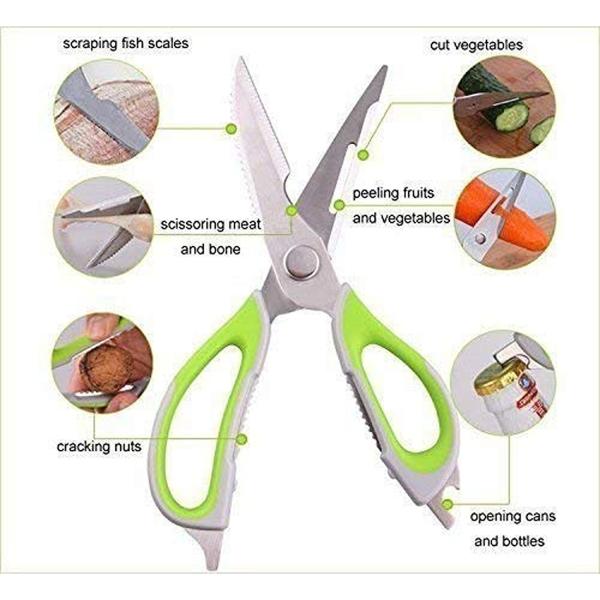 Birud 10 in 1 Mighty Shears Scissor Multipurpose Stainless Steel Scissor Best Shear of Cooking ...