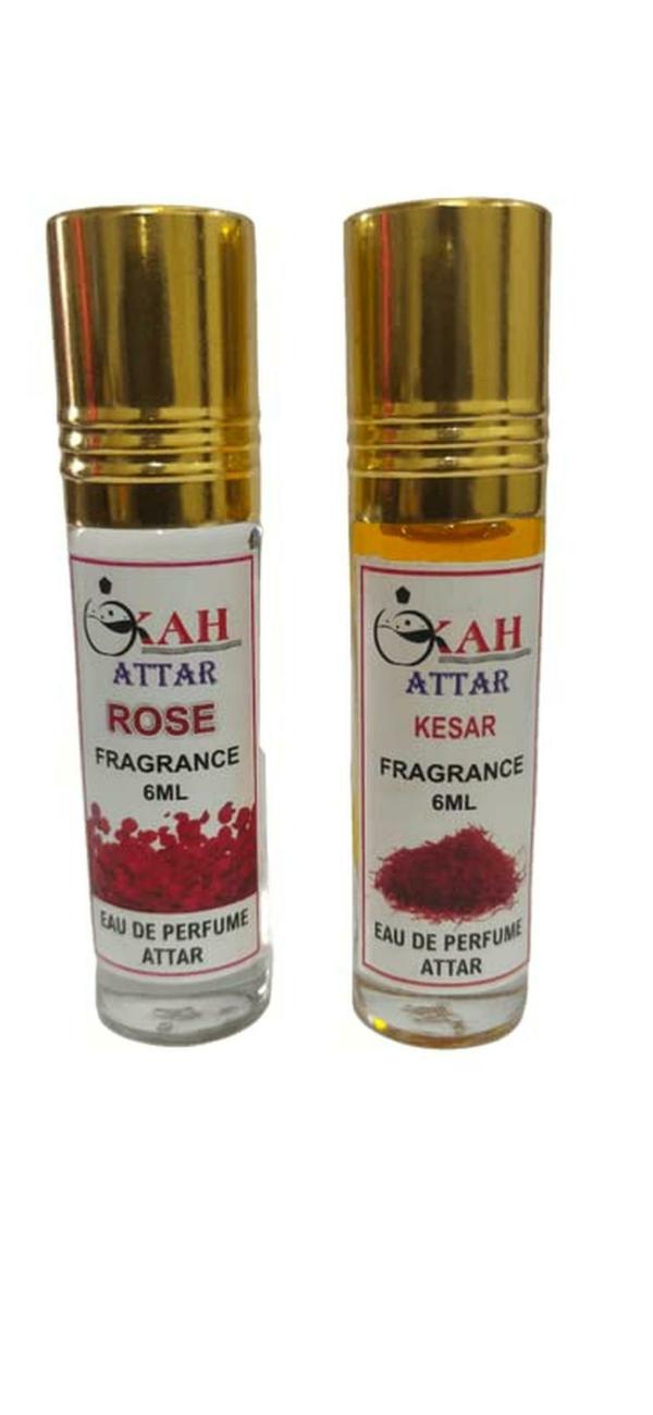 KAH ATTAR Rose and Kesar Attar 6 ml Each - JioMart