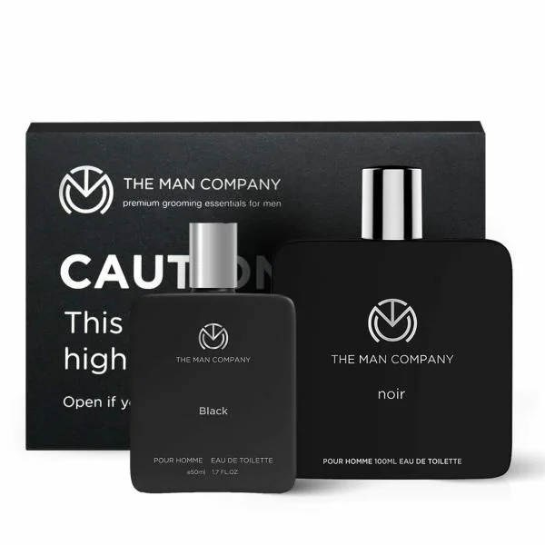 The Man Company Luxury Perfume Set with Noir, Black EDT for Men | Long ...