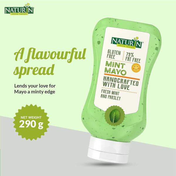 Naturin Combo Pack of 2- Mint Mayo 290g and Tandoori Mayo 290g | Gluten ...
