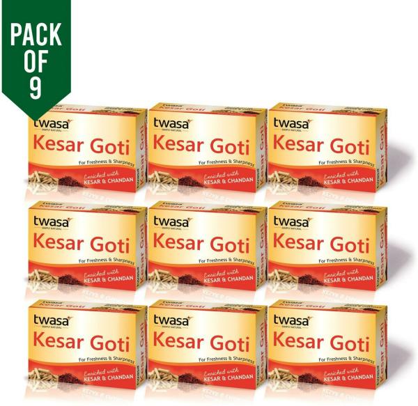 Twasa Kesar Goti Facial Bar Soap Enriched With Kesar And Chandan for Men and Women 225 g (Pack ...