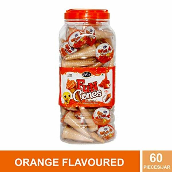 Oshon Cream Filled Cone Chocolate Mango Strawberry And Orange 900 G ...