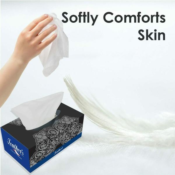 Feather's Premium Facial Dry Tissue Super Soft & Super Absorbent Paper ...