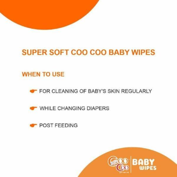 Coo Coo Baby Wet Wipes, Soft Moisturizing with Flip-Flope - 80 Count ...