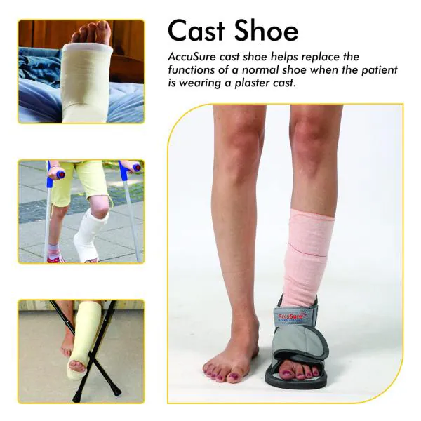 Accusure Grey Adjustable And Lightweight Cast Shoe Support Covering ...