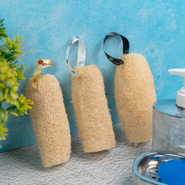 Organic B natural Organic Loofah | Body Scrubber | Luffa Set of 3 - JioMart