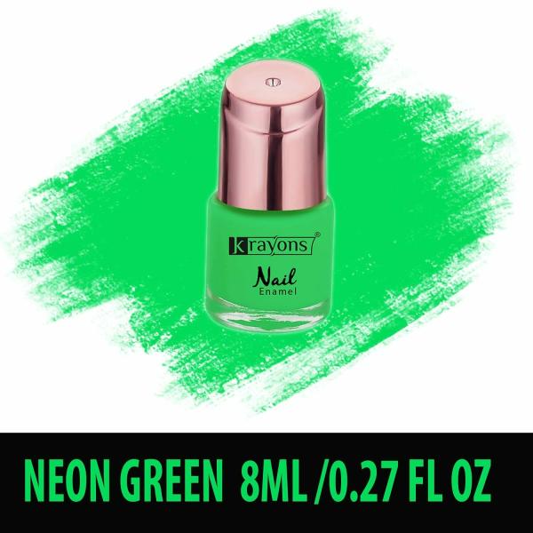 Krayons Crazy Gel Nail Enamel Waterproof Longlasting Sheer Pink Neon Green True Purple 8 ml Each ...